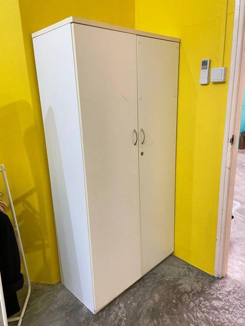 White wooden cupboard, Furniture & Home Living, Furniture, Shelves ...