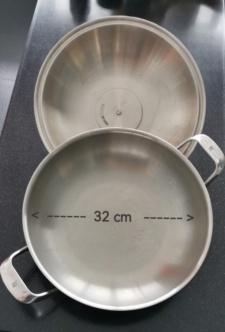 wmf 32cm wok w lid, Furniture & Home Living, Kitchenware & Tableware ...
