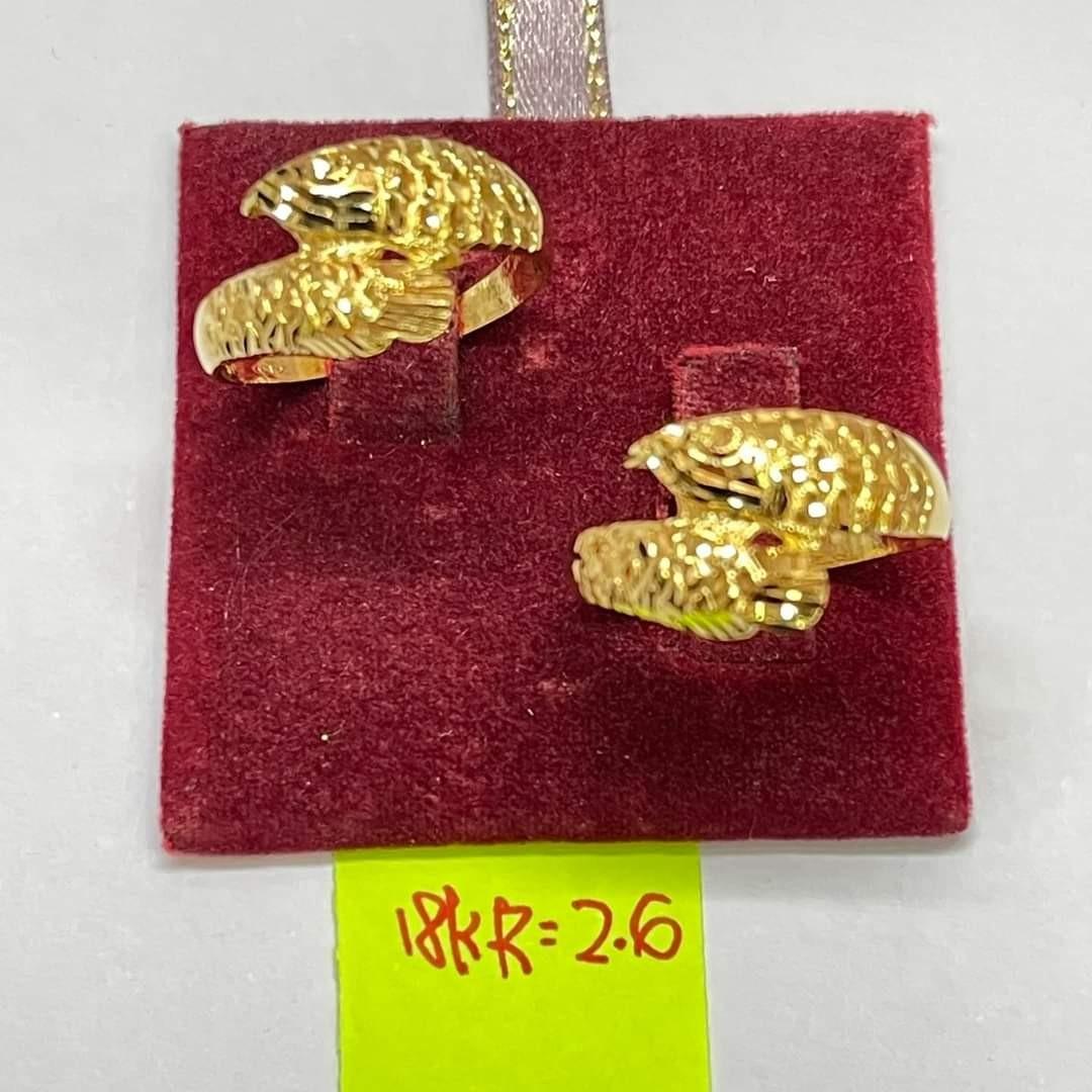 18K Saudi Gold Arowana Ring, Women's Fashion, Jewelry & Organizers ...