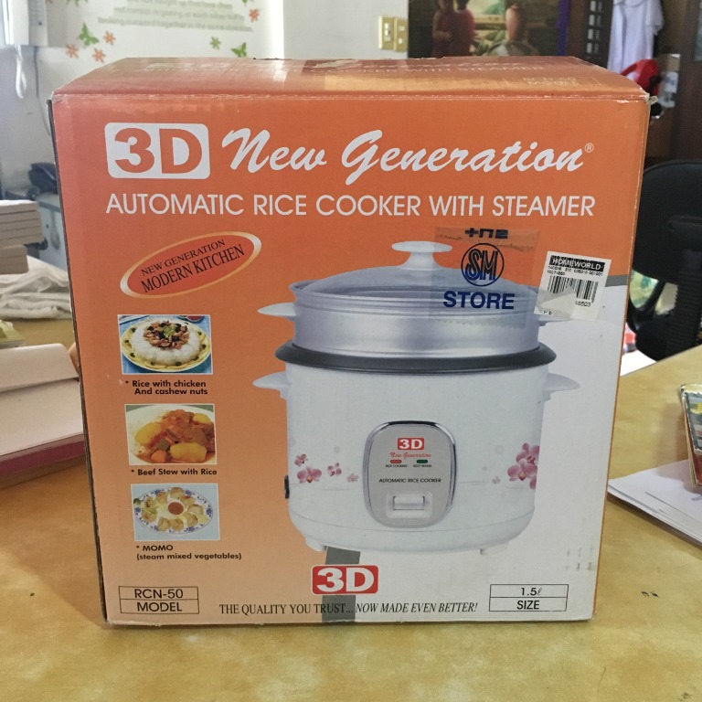 3D New Generation 1.5L Automatic Rice Cooker with Steamer, TV & Home ...