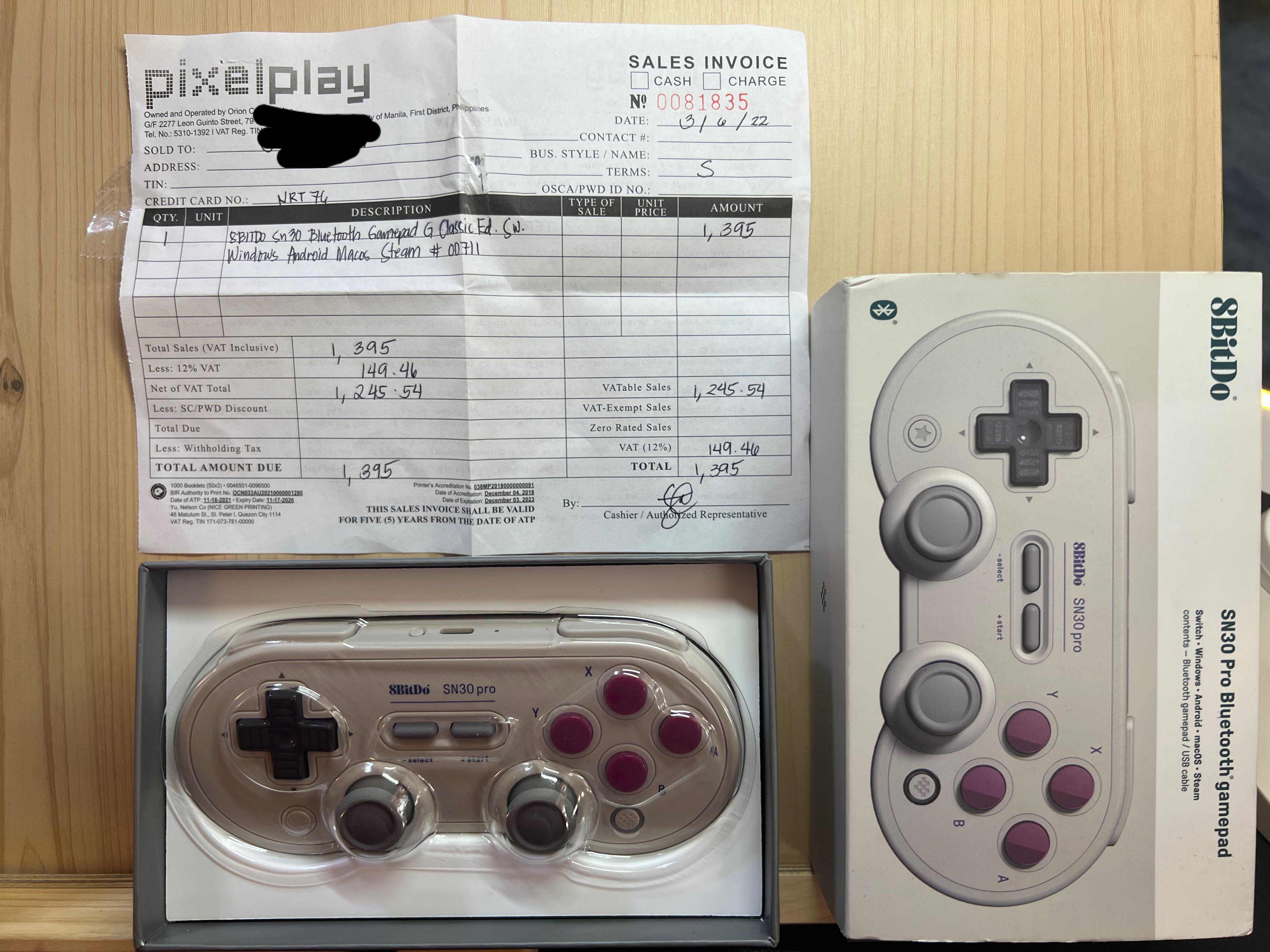 8BitDo SN30 Pro Bluetooth Gamepad Controller, Computers & Tech, Parts ...