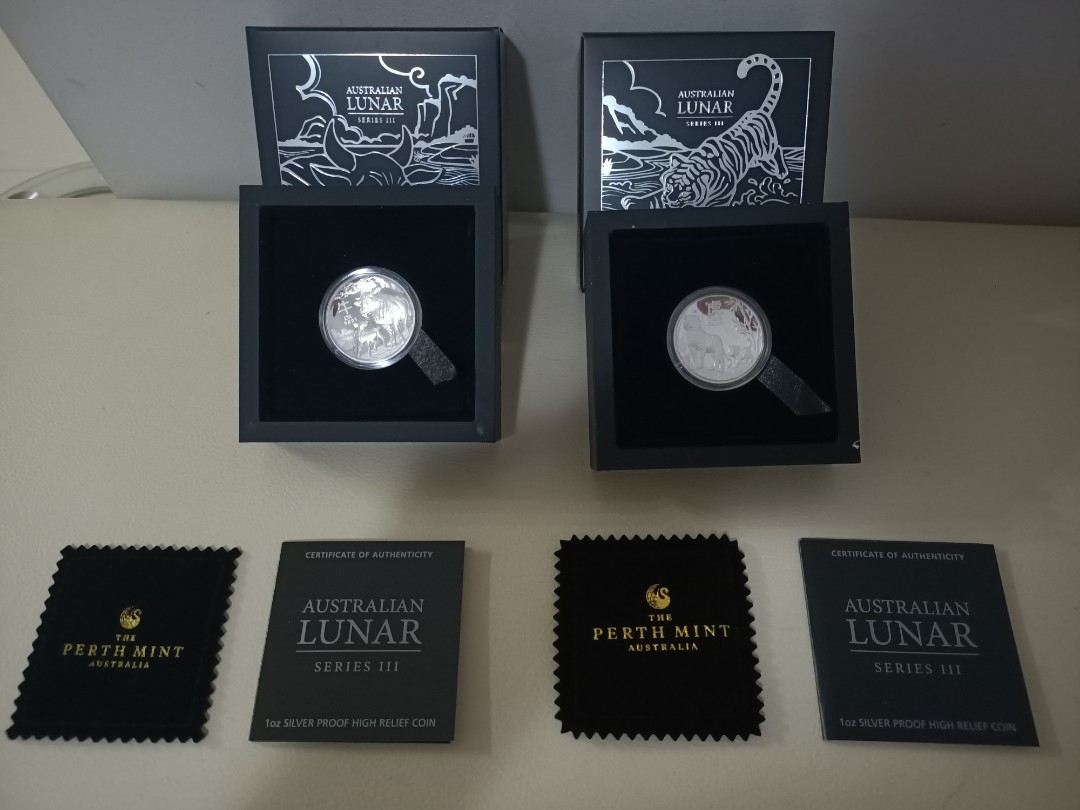 Australia Perth Mint Lunar Series III 1oz silver proof with high relief ...