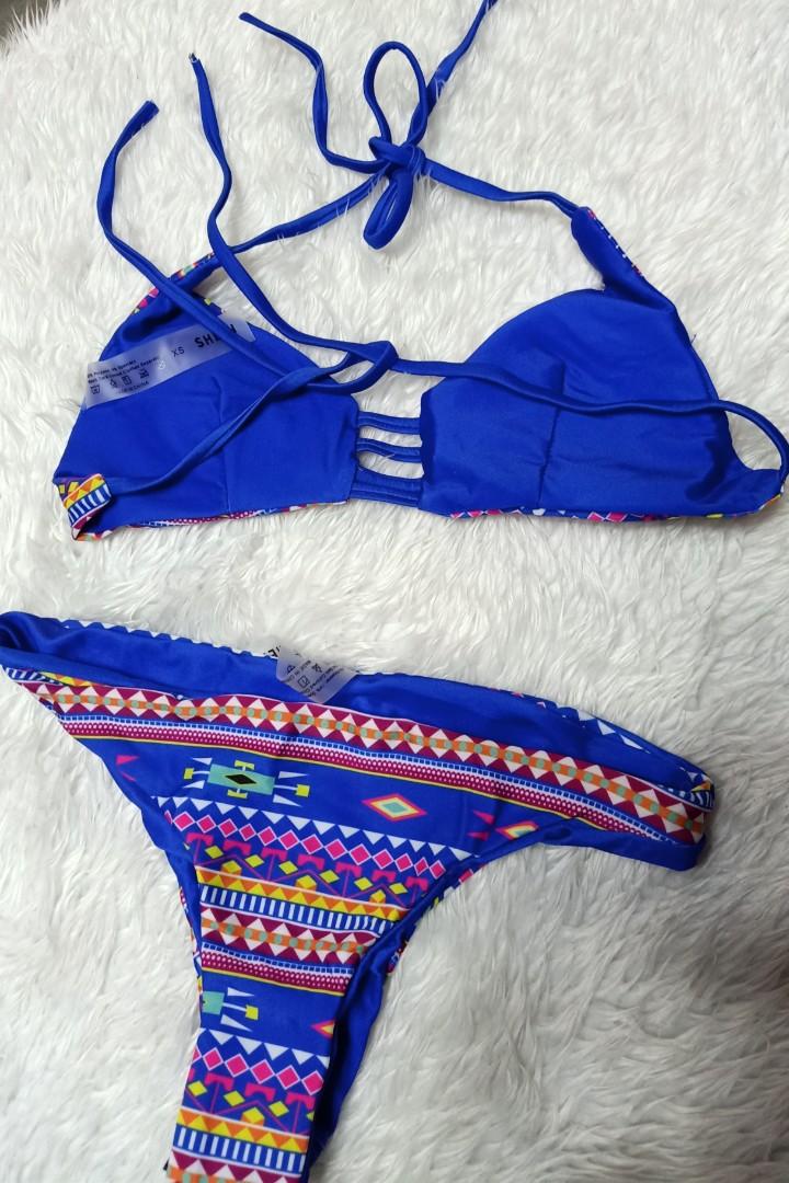 Aztec print bikini by: Shein, Women's Fashion, Swimwear, Bikinis ...