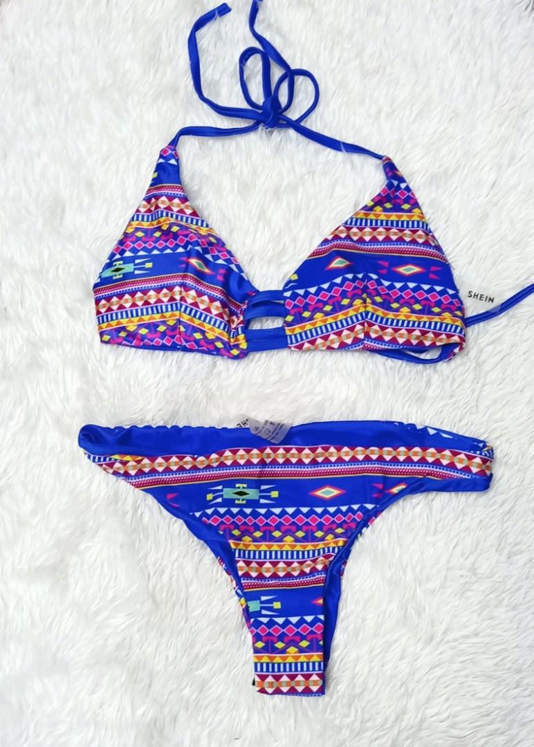 Aztec print bikini by: Shein, Women's Fashion, Swimwear, Bikinis ...