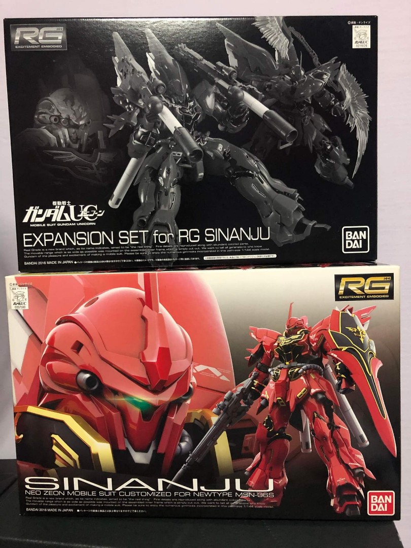 Bandai Real Grade (RG) 1/144 MSN-06S Sinanju + Premium Bandai (P-Bandai ...