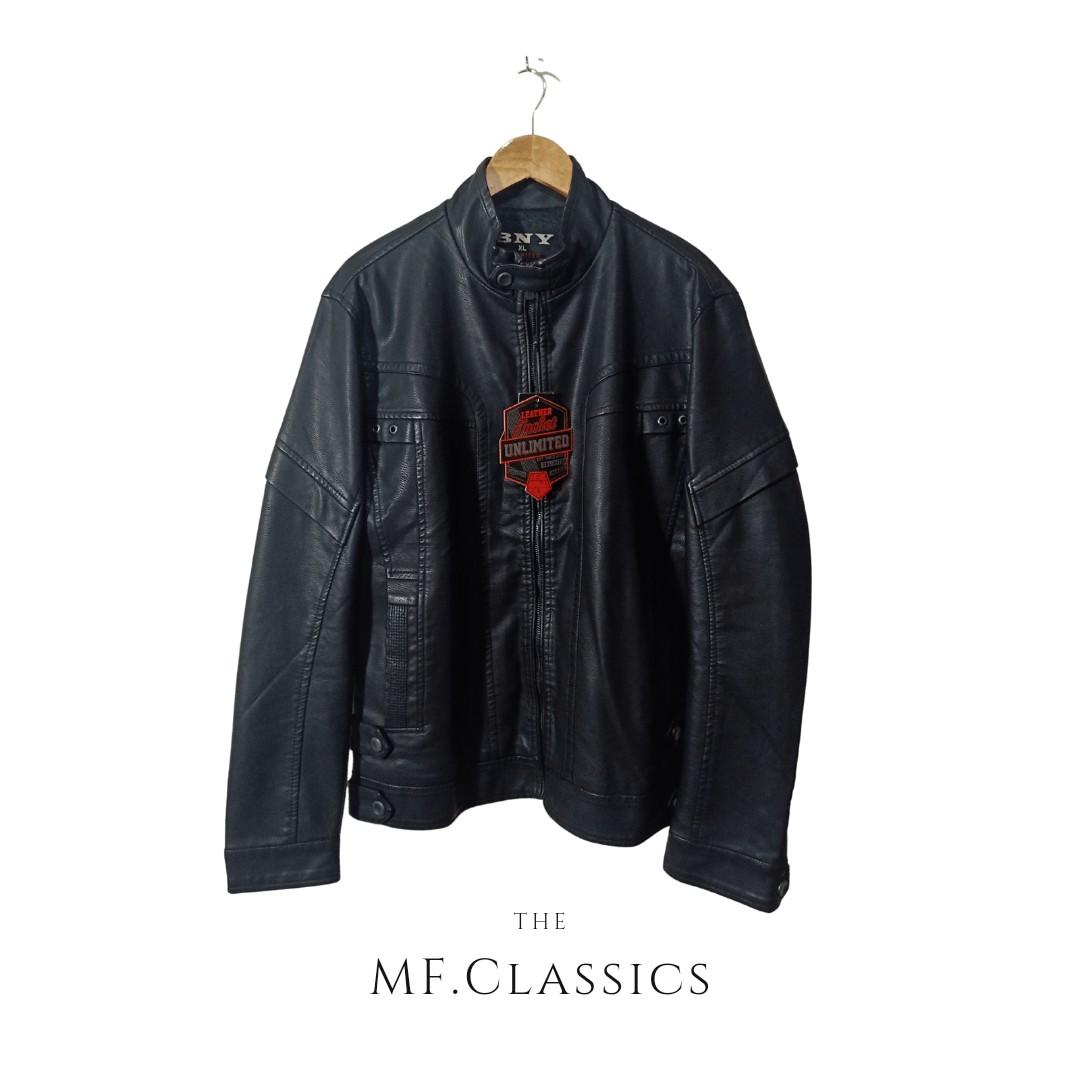 BNY Leather Jacket (Black) - 27 L 23 W, Men's Fashion, Coats, Jackets ...