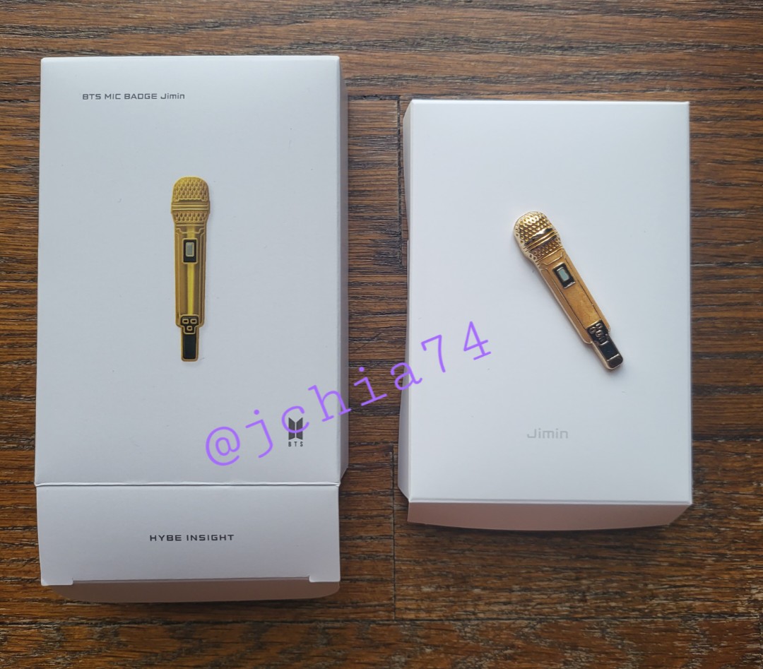 BTS Hybe Insight Mic Badge (no PC) Jimin (Jungkook now sold), Hobbies ...