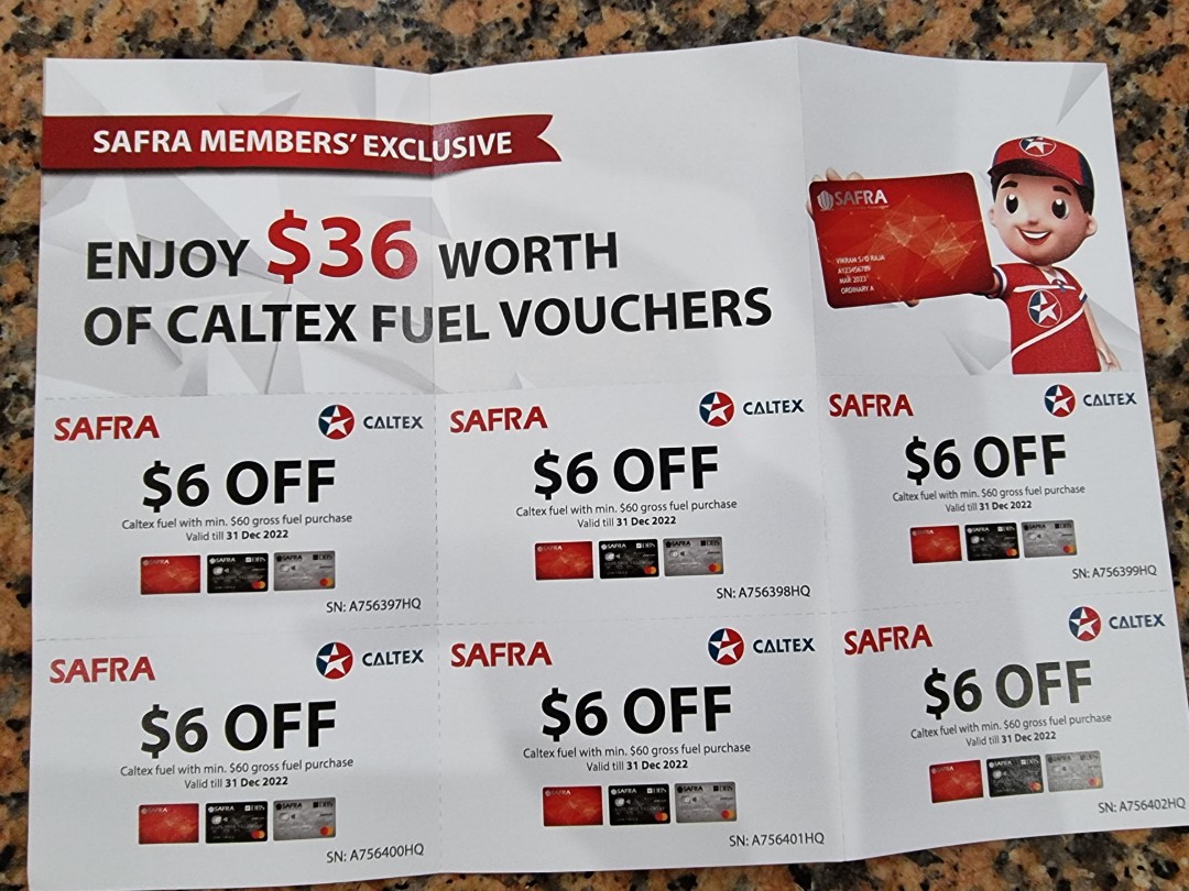 Caltex vouchers, Tickets & Vouchers, Vouchers on Carousell