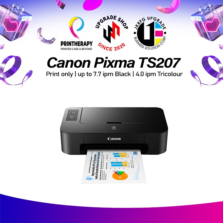 Canon Pixma TS207 Single Function Inkjet Printer, Computers & Tech ...