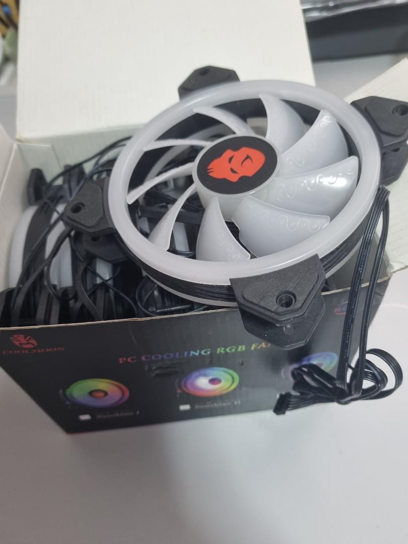 6x CoolMoon RGB PC Case Fan 120mm, Computers & Tech, Parts ...