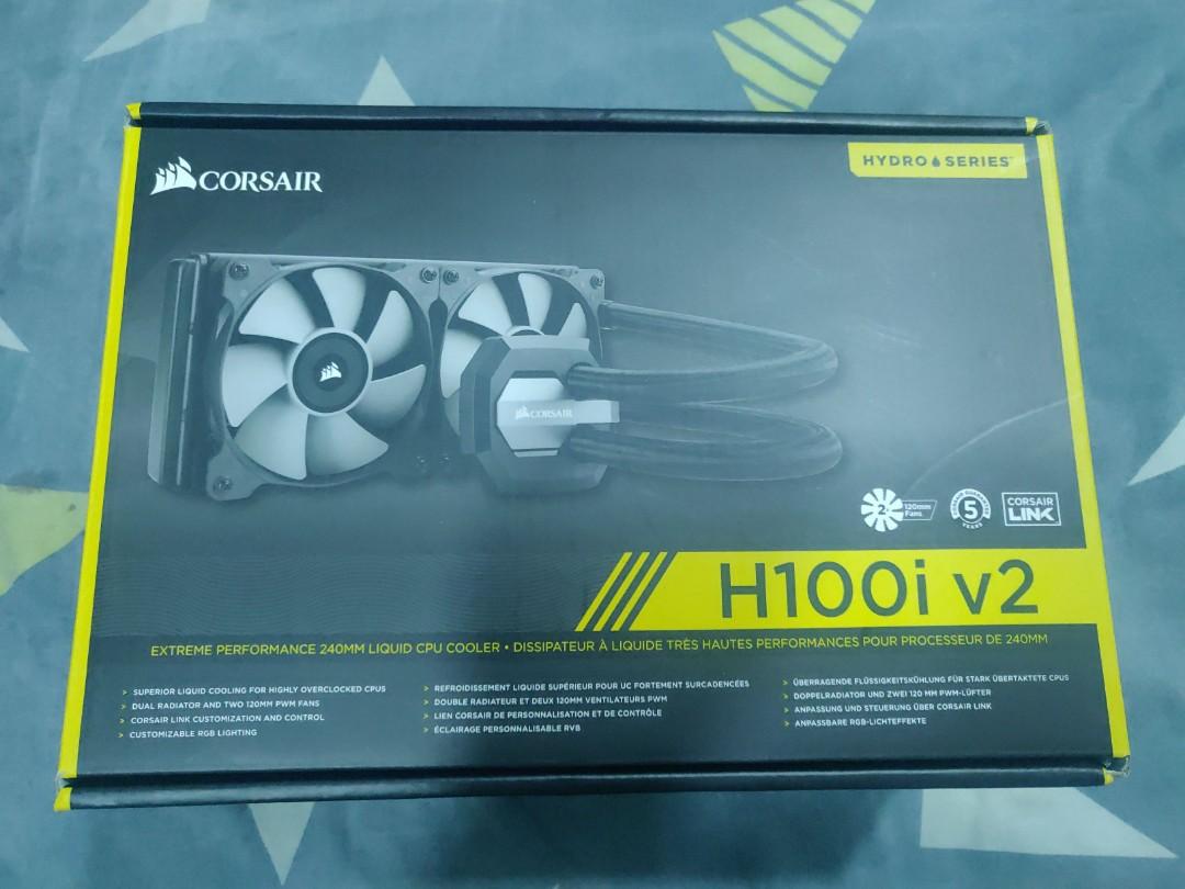 Corsair H100i v2 CPU Cooler, Computers & Tech, Parts & Accessories ...