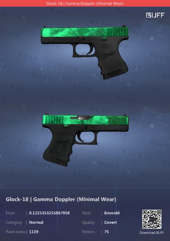 CSGO Glock-18 *EMERALD* Doppler MW, Video Gaming, Gaming Accessories ...