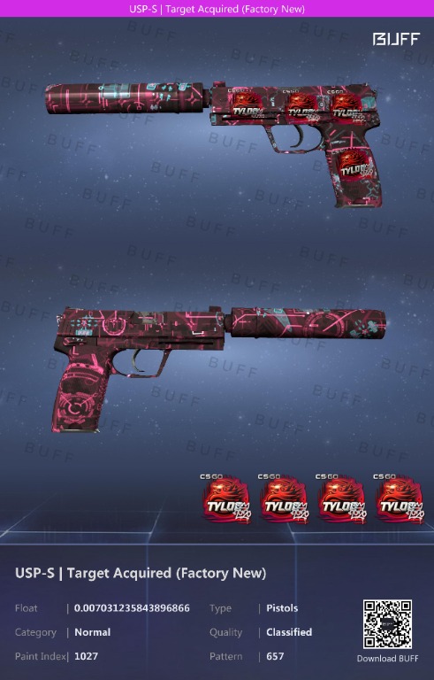 CSGO USP-S Target Aquired FN (0.007 FV), Video Gaming, Gaming ...