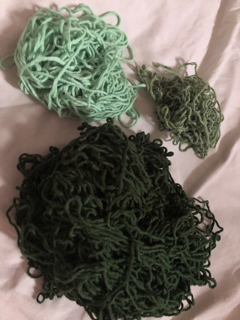 Detash yarns in green, Hobbies & Toys, Stationary & Craft, Other ...