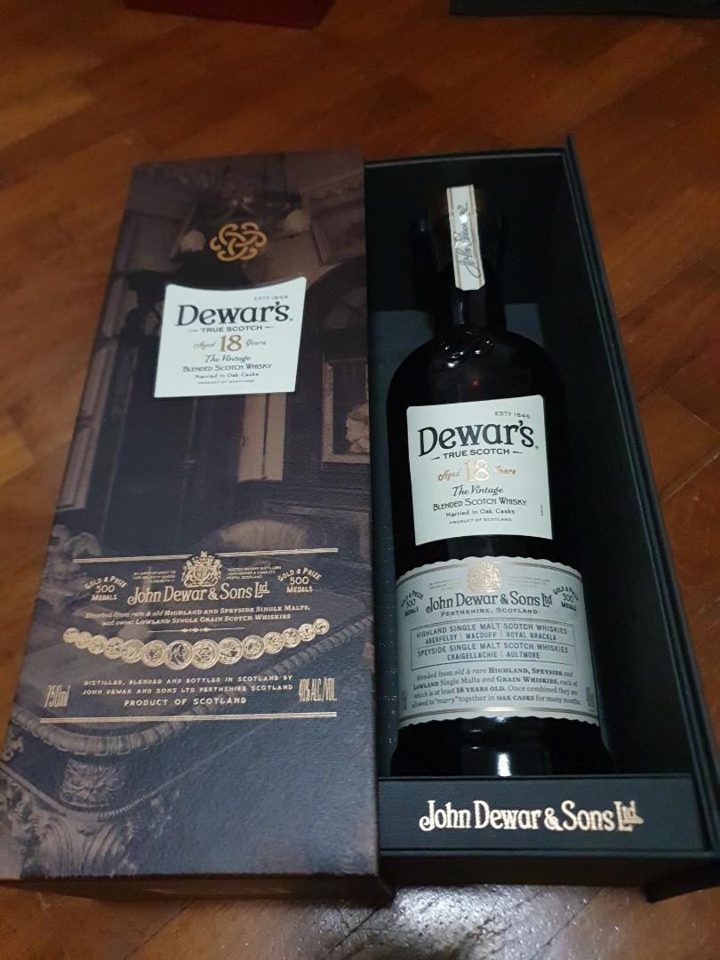 Dewar's 18 years old, Food & Drinks, Alcoholic Beverages on Carousell