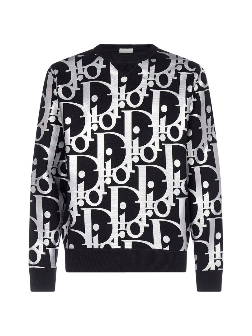 Dior Homme Oversized Reflective Oblique Sweater, Men's Fashion, Coats ...