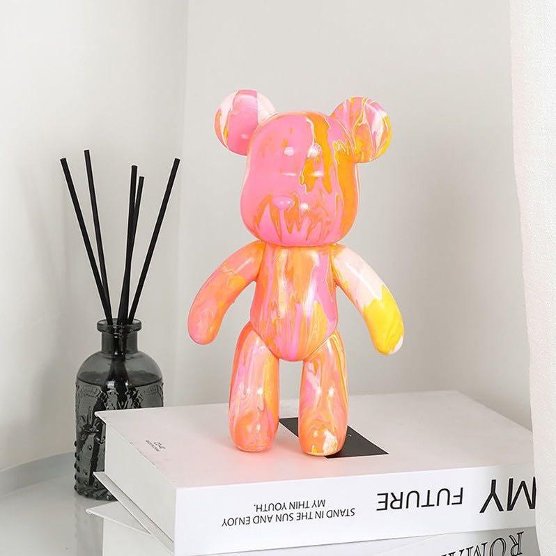 DIY Fluid Painting Bearbrick Model Toy cool color Room decoration ...
