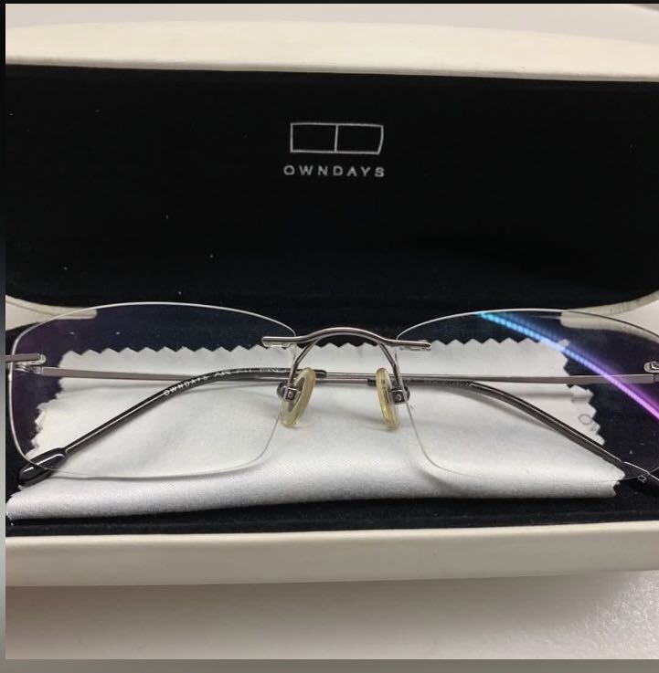 Frameless spectacles with zero degree, come with original casing, Men's ...