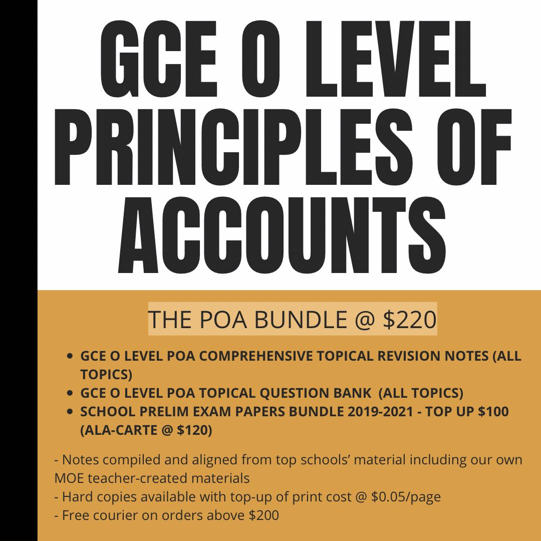 GCE O LEVEL SYLLABUS 7087/7175 PRINCIPLES OF ACCOUNTS (POA ...
