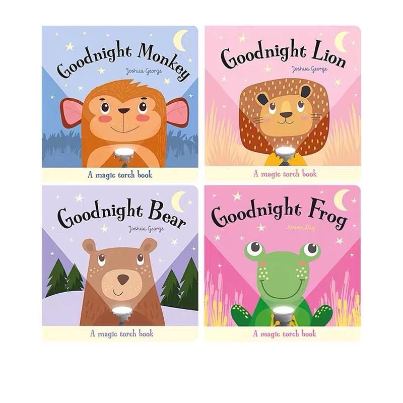 Goodnight bear/Lion/Frog/monkey : A magic torch book, Hobbies & Toys ...