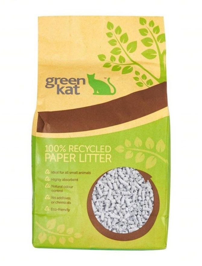 Green Kat Paper Litter 6L Recycled Newspaper Eco Friendly Cat Litter ...