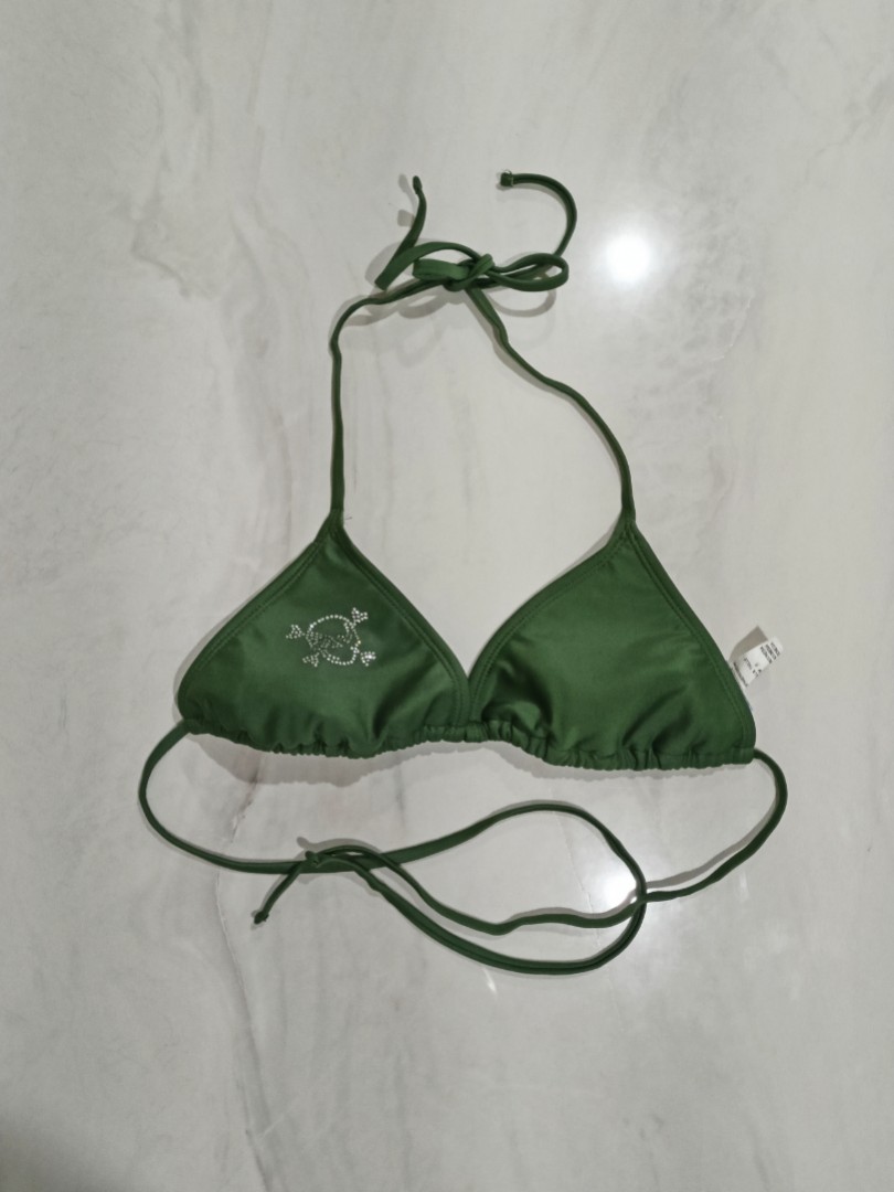 Green Triangle Bikini Top, Women's Fashion, Swimwear, Bikinis ...