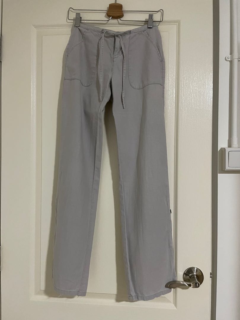 Grey Linen Pants, Women's Fashion, Bottoms, Other Bottoms on Carousell
