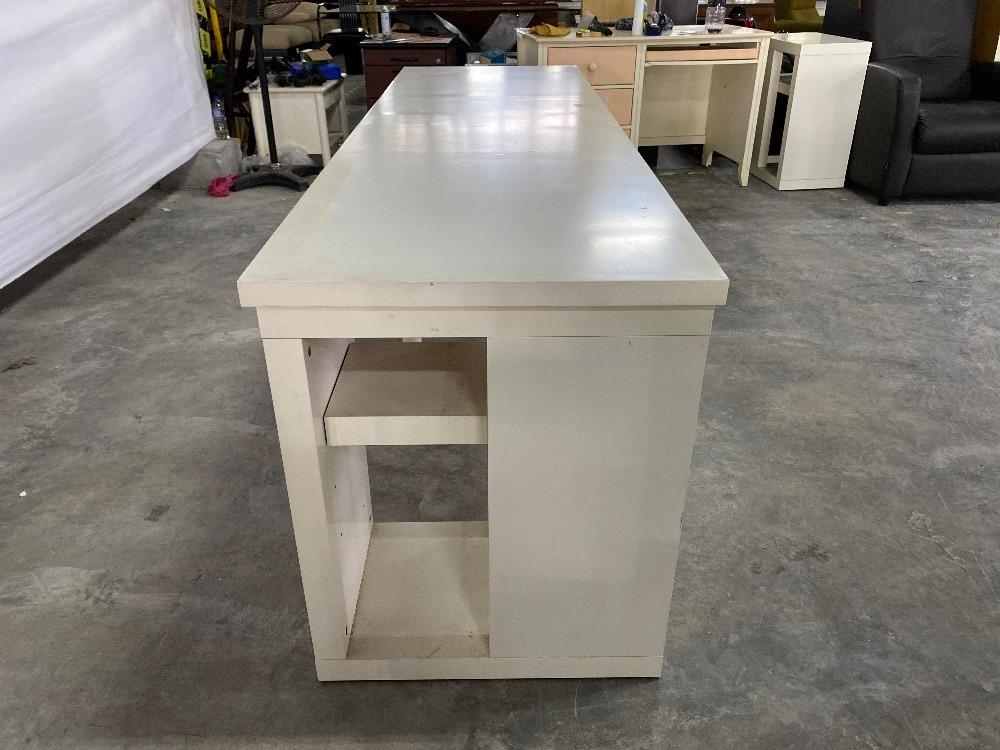 IKEA Long Office Desk with 5 Drawers Shelf White Colour / Meja Pejabat ...