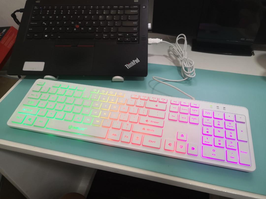InPlay KB066 Led RGB Gaming Keyboard (White), Computers & Tech, Parts ...