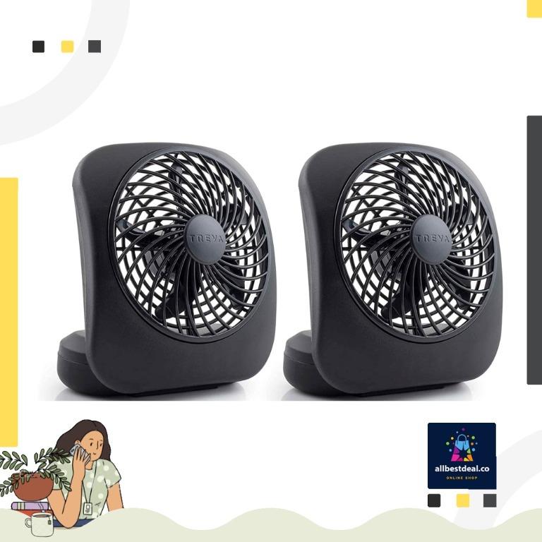 ~instock~ O2COOL Treva 5-Inch Portable Desktop Air Circulation Battery ...