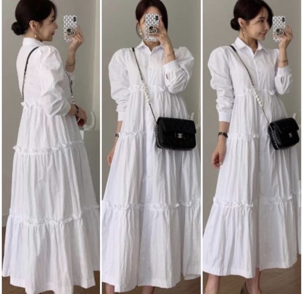KOREAN MAXI DRESS, Women's Fashion, Dresses & Sets, Dresses on Carousell