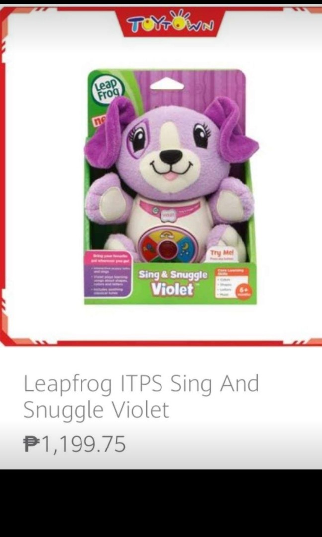 LEAPFROG VIOLET Cuddle Snuggle Sleep Bear Musical Electronic, Babies ...