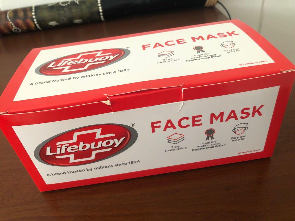 Lifebuoy surgical face masks, Health & Nutrition, Face Masks & Face ...