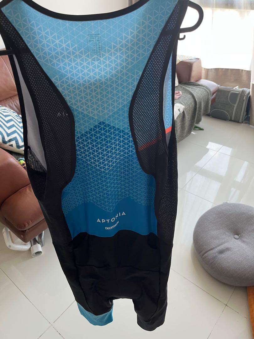 Men Triathlon Tri Suit Aptonia Sprint - Black Blue, Men's Fashion ...
