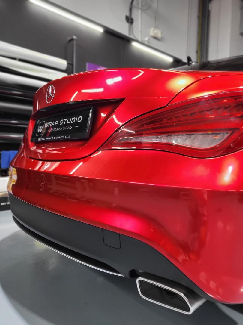 Mercedes-Benz CLA Premium Car Wrap - Soul Red, Car Accessories, Car ...