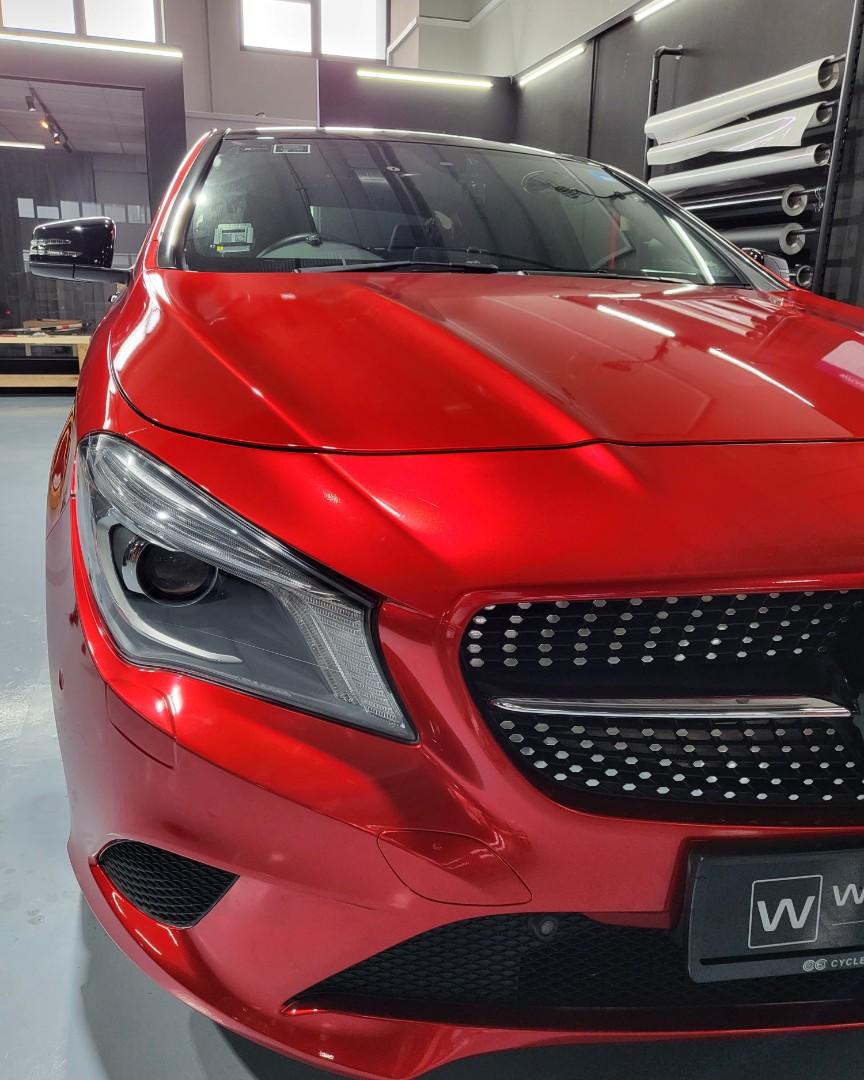 Mercedes-Benz CLA Premium Car Wrap - Soul Red, Car Accessories, Car ...