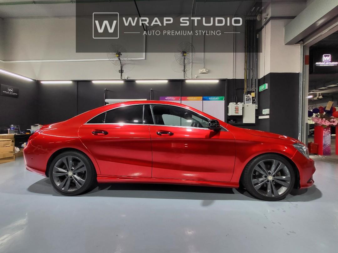 Mercedes-Benz CLA Premium Car Wrap - Soul Red, Car Accessories, Car ...