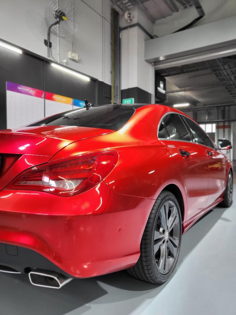 Mercedes-Benz CLA Premium Car Wrap - Soul Red, Car Accessories, Car ...