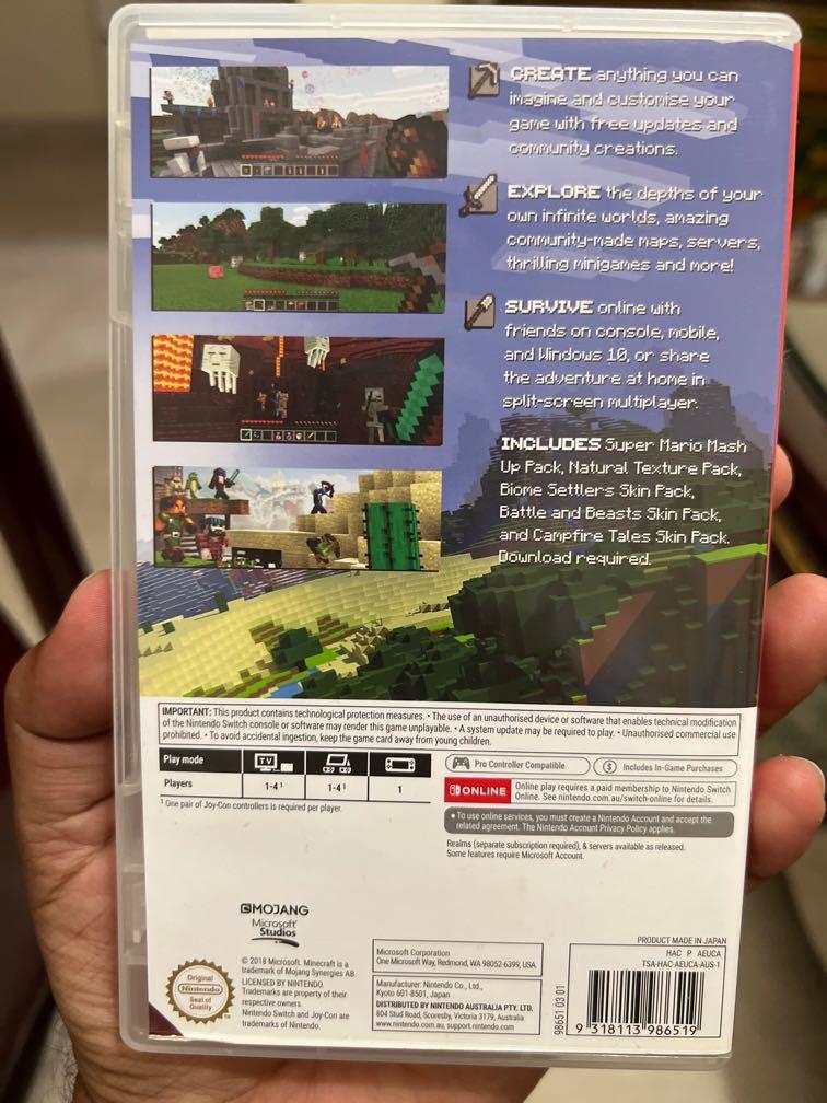 Minecraft game card with super Mario mash and other limited packs ...