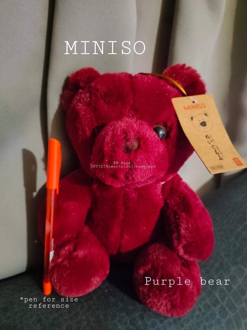 MINISO MAROON BEAR, Hobbies & Toys, Toys & Games on Carousell