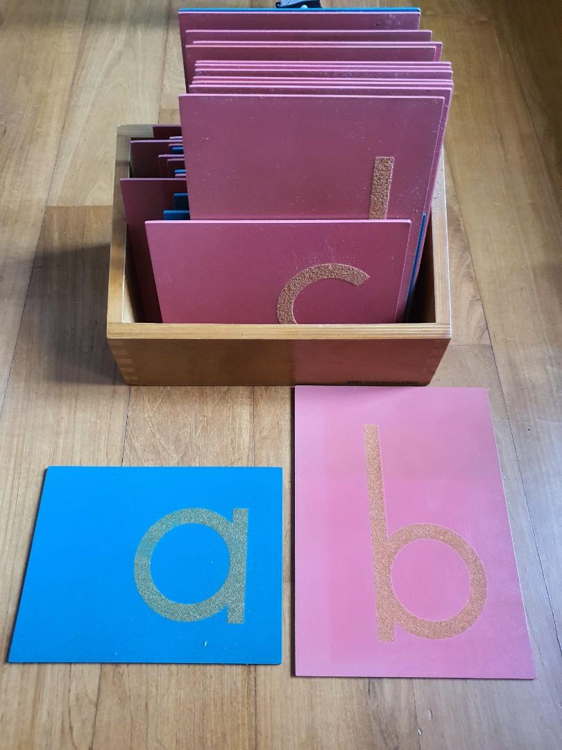 Montessori Sandpaper Alphabets with boxes, Hobbies & Toys, Toys & Games ...