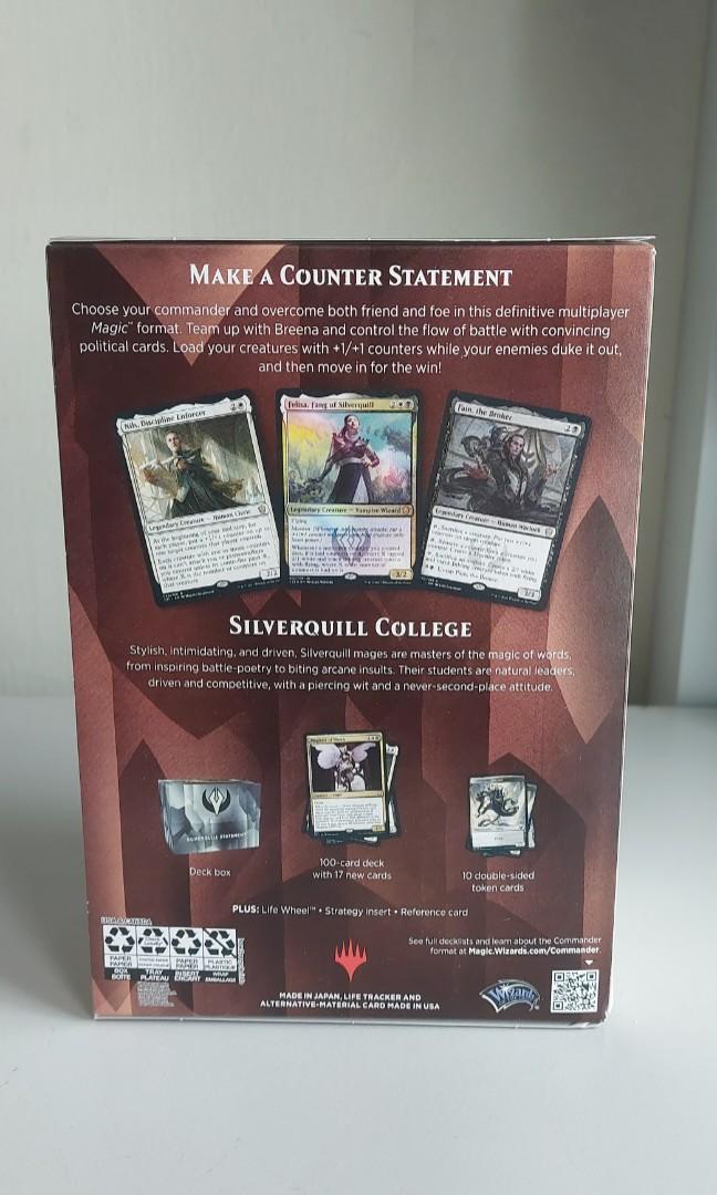 MTG Commander 2021 Precon Deck - Silverquill Statement, Hobbies & Toys ...