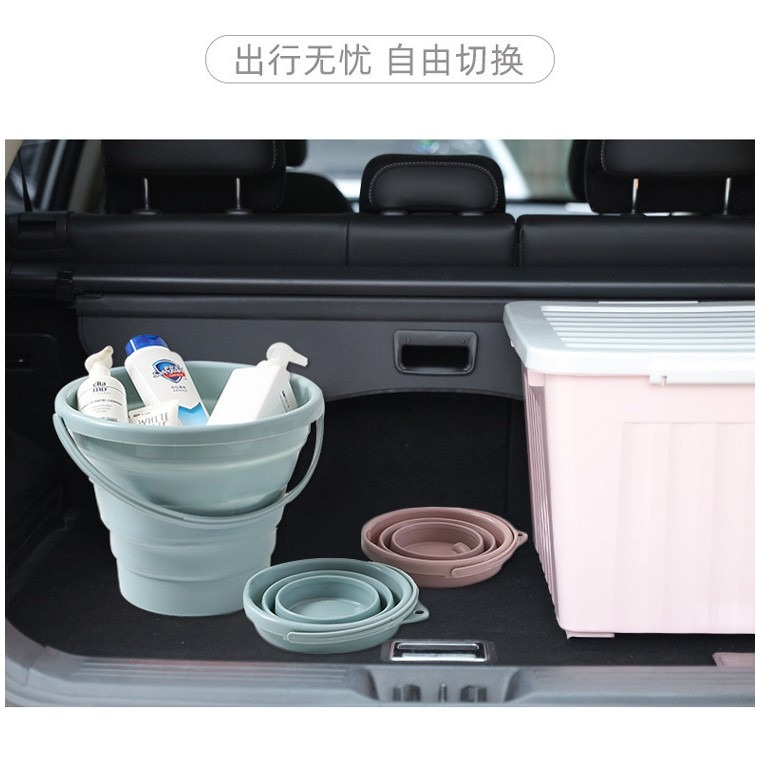 Multi-Purpose Collapsible Pail 10L Pail Space Saving Car Wash Pail ...