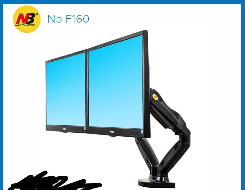 NB North Bayou Dual Monitor Desk Mount F160, Computers & Tech, Parts ...