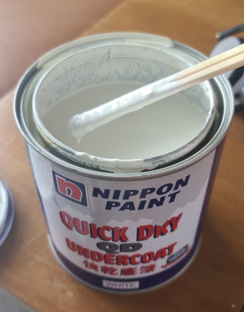 Nippon Paint Quick Dry Undercoat (used), Furniture & Home Living, Home ...