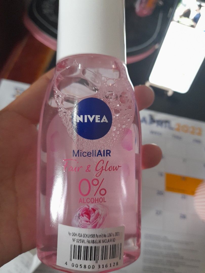 NIVEA MICELL AIR 125ml 0%Alcohol, Beauty & Personal Care, Face, Face ...