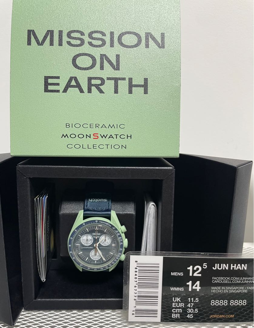 Omega X Swatch Earth, Men's Fashion, Watches & Accessories, Watches on ...