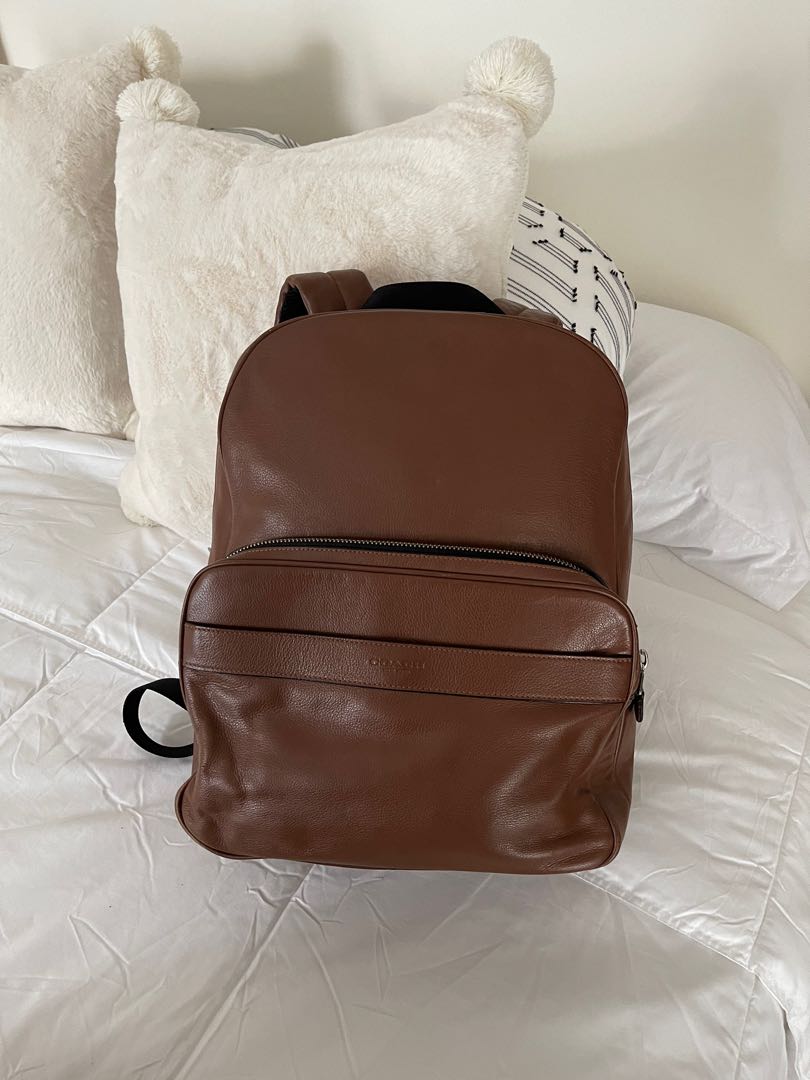 Original Coach Brown Leather Backpack, Men's Fashion, Bags, Backpacks ...