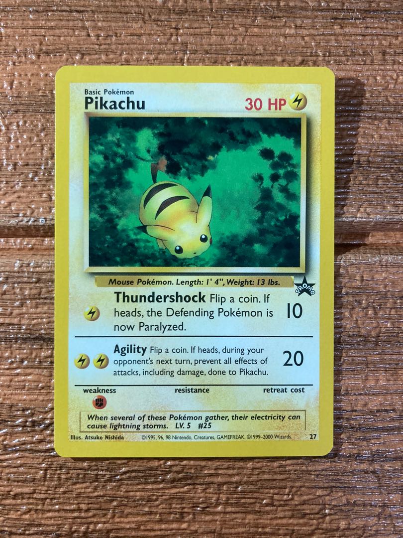 Pikachu - Ultra Rare Vintage - Black Star Promo - Pokemon Cards ...