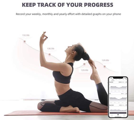 POSTURE Body Fat Scale, Posture Extra Large Display Digital Bathroom Wireless Weight Scale ...